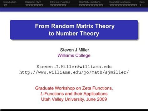 from random matrix theory to number theory