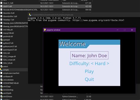 Can T Create Exe With Pyinstaller When Using Pygame Menu Issue 264