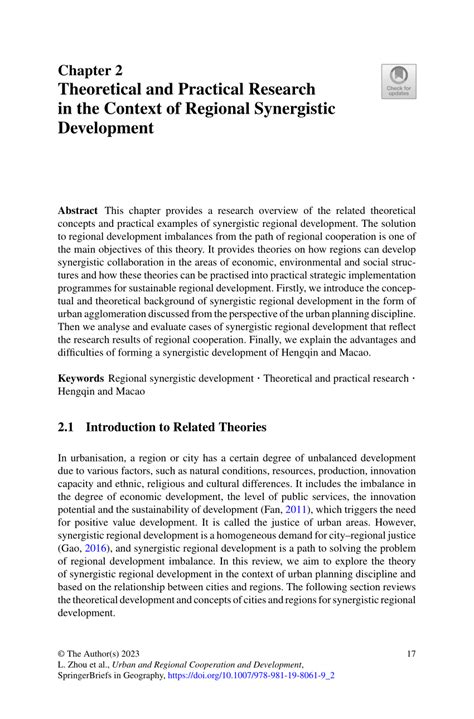 Pdf Theoretical And Practical Research In The Context Of Regional Synergistic Development