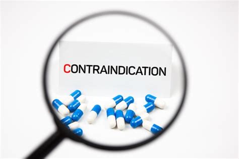Premium Photo Contraindication Text Concept Medical Contraindication