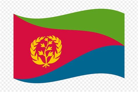 Premium Vector Vector Illustration Of Wavy Eritrea Flag On Transparent Background
