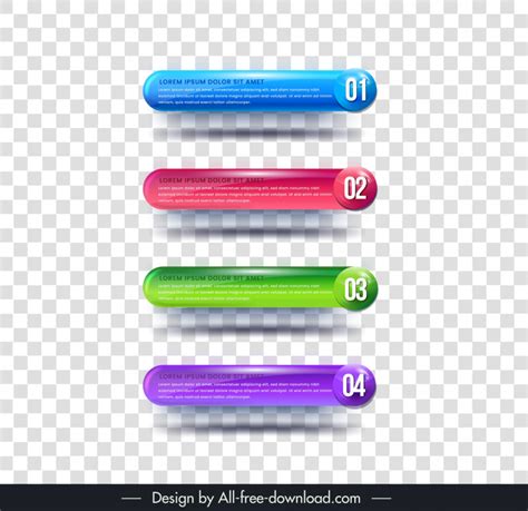 Startup Buttons Vector Illustration With Horizontal Style Vectors