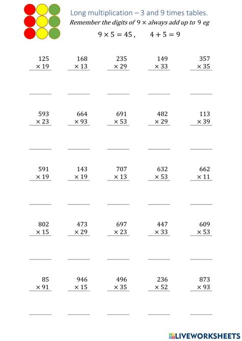 Long Multiplication Worksheets Long Multiplication Worksheets