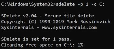 Secure Delete Files And Data From A Windows System