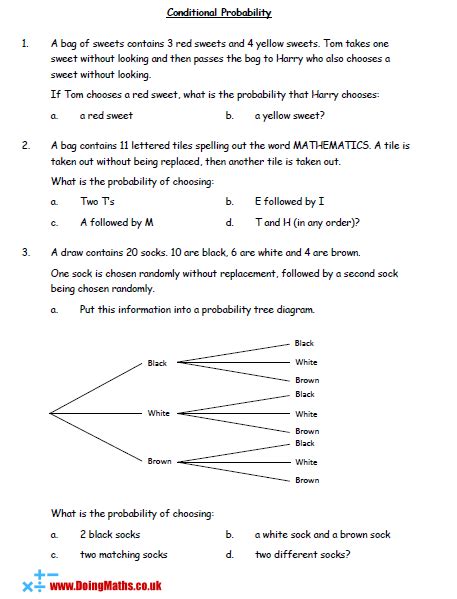 Unlock Probability Mastery With Engaging Worksheets PDF