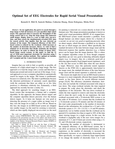 Pdf Optimal Set Of Eeg Electrodes For Rapid Serial Visual Presentation