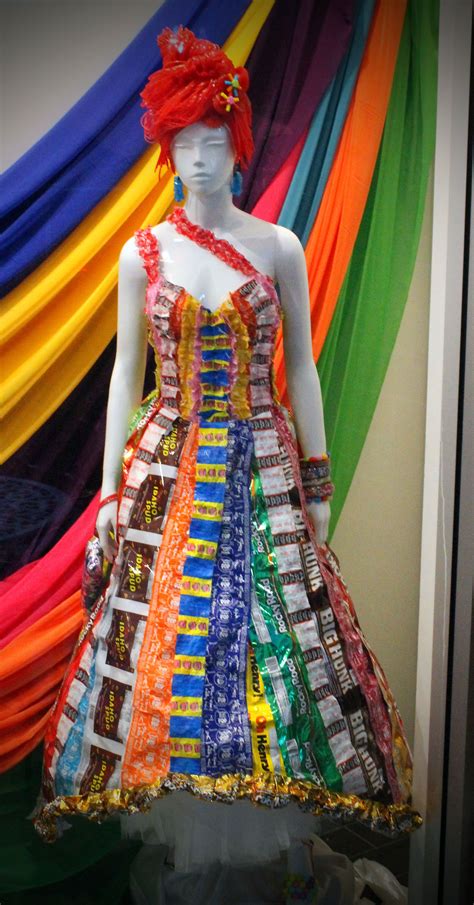 Candy Wrapper Dress By Artful Display By Trisa Recycled Dress