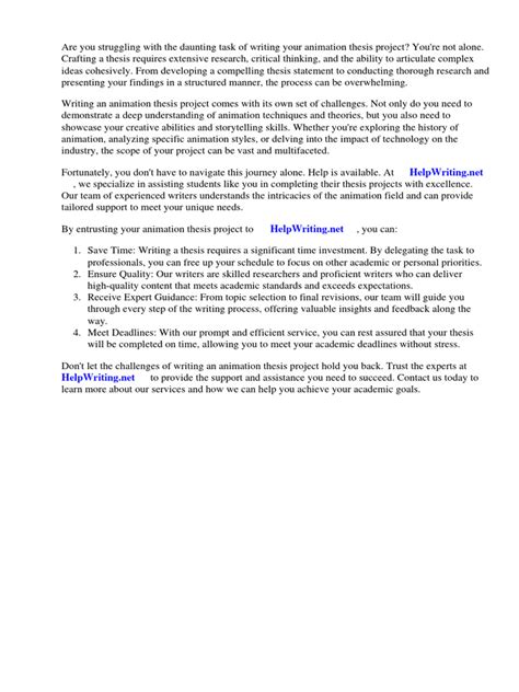 Animation Thesis Project Pdf Animation 3 D Computer Graphics