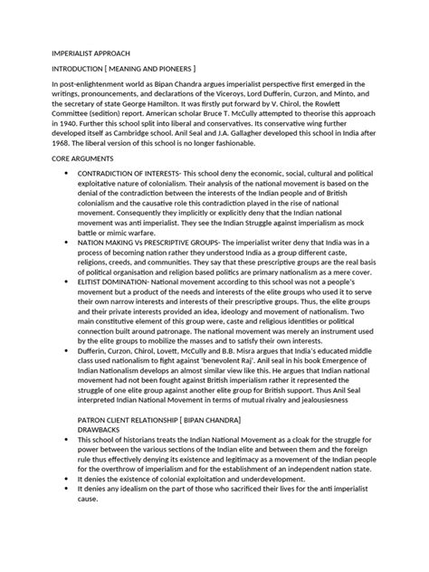 Imperialist Approach Pdf Imperialism Nationalism