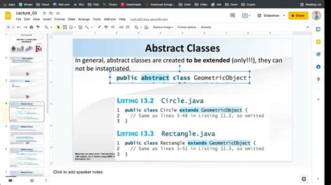Cs227 Lecture 3 Abstract Classes And Methods Youtube