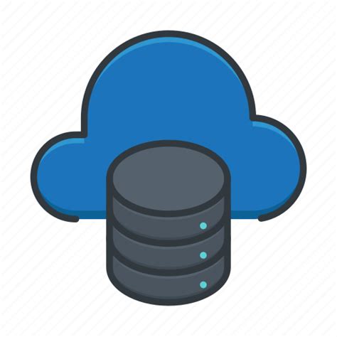 cloud database data icon download on iconfinder