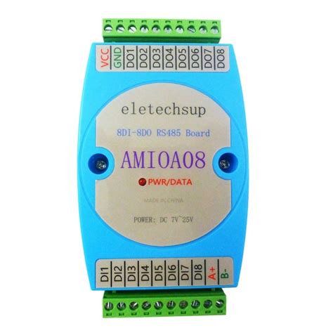 Amioa08 Dc 12v 24v 8di 8do Rs485 Isolated Communication Digital Input And Output Modbus Rtu Plc