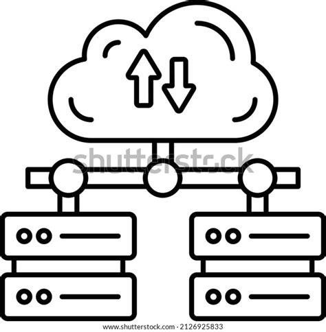 Big Data Transformation Cloud Vector Icon Stock Vector Royalty Free 2126925833 Shutterstock