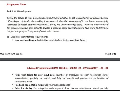 Solved Assignment Tasks Task 1 Gui Development Due To The
