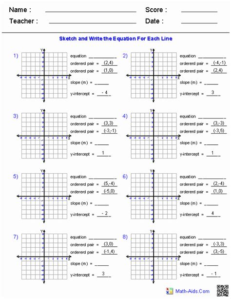 50 Graphing Linear Functions Worksheet Chessmuseum Template Library