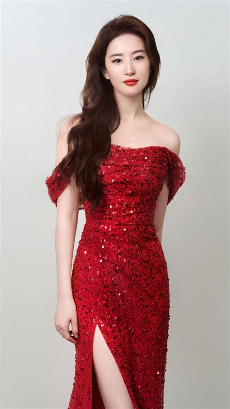 刘亦菲 红色礼服美女4k手机壁纸竖屏 图片编号337389 壁纸网