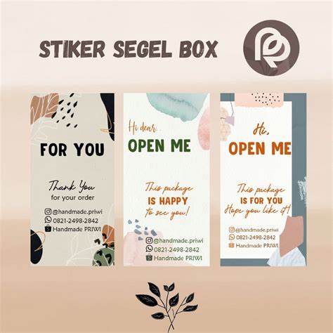 Jual CETAK STIKER SEGEL BOX CUSTOM Shopee Indonesia