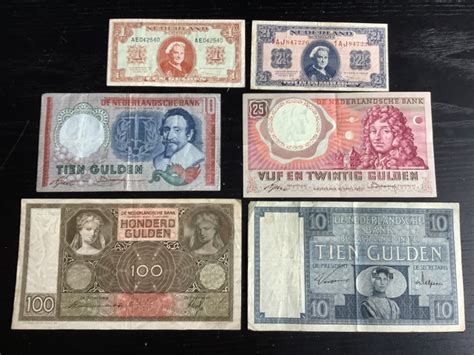 Netherlands - 6 banknotes - Various dates - Catawiki