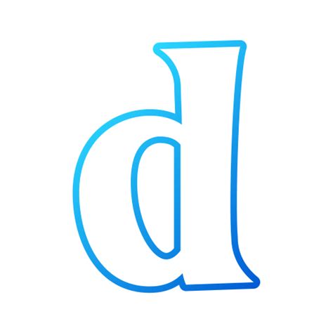 문자 D 무료 교육개 아이콘