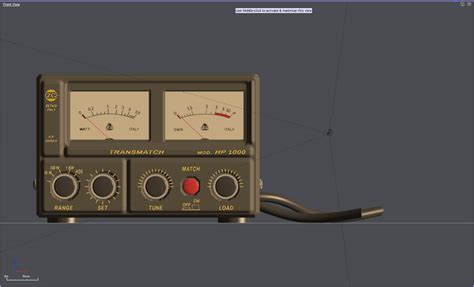 Zetagi Hp 1000 Swr Power Meter Vue Vob 3d Model By Gmartworks