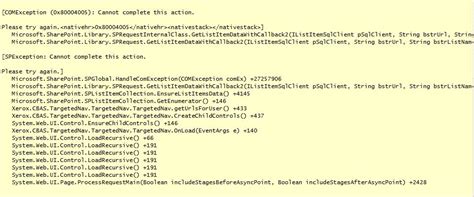 Sharepoint 2010 Cannot Complete This Action Please Try Again A Blog Of Questions And Answers