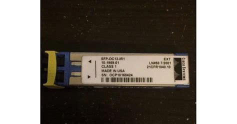 Cisco SFP OC12 IR1 OC 12 STM 4 Intermediate Reach SFP Transceiver Module 15km