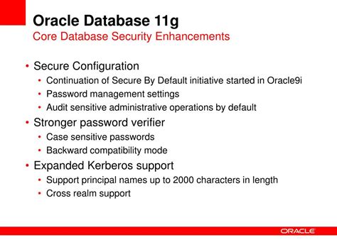 Ppt Oracle Database 11g Lock Down Your Data Powerpoint Presentation