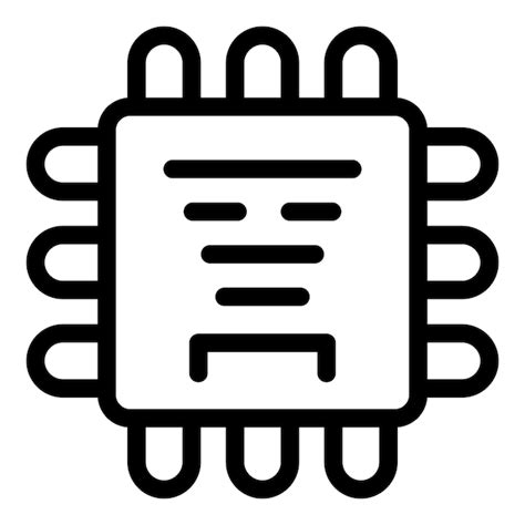 premium vector electronic microchip icon representing computer hardware