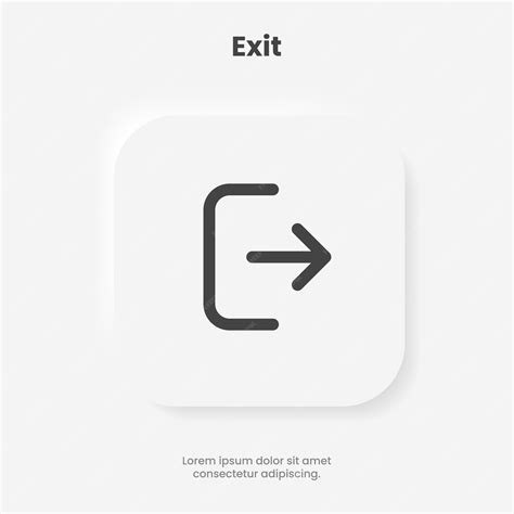 Premium Vector Emergency Fire Exit Door Icon Red Exit Icon Arrow Symbol Logout Icon Sign