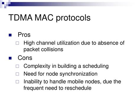 PPT TDMA Based MAC Protocol To Assist In Wide Area Sensor Network Deployment PowerPoint