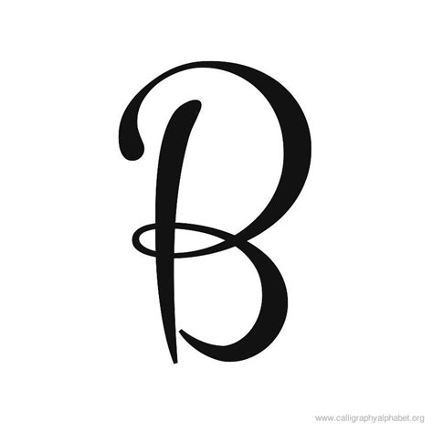 B In Cursive Lowercase