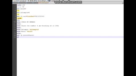 How To Make A Guess My Number Game Batch Programming Youtube