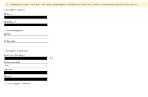 Unable To Create Dataflow Using Amazon Redshift Microsoft Fabric Community