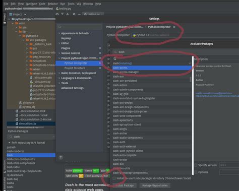 Installing Packages Issue Rpycharm