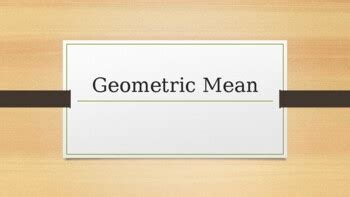 Geometric Mean Lesson By Babegeometryteacher Teachers Pay Teachers