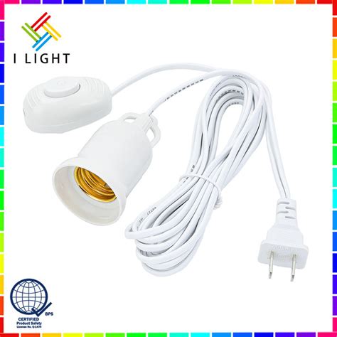 E27 10m Lamp Holder With Switch Hook Cord Switch Lamp Socket Extension Led Light Bulb With