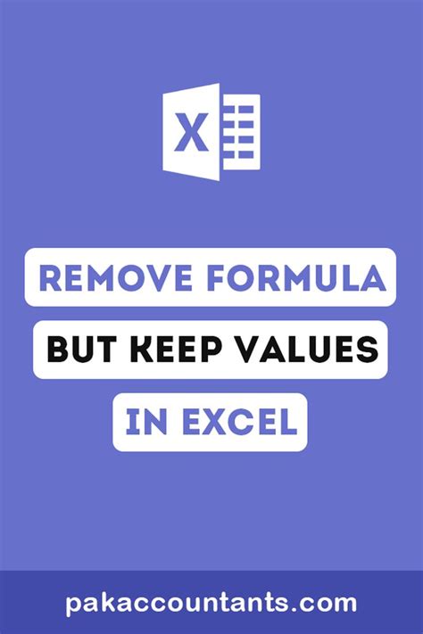 Excel Tip Remove Formula But Keep Values In Excel Excel For Beginners Excel Shortcuts Excel