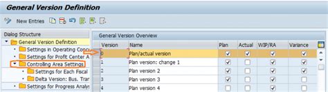 How To Maintain Versions In Sap Controlling