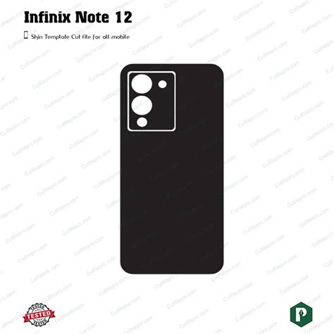 Infinix Note Cut File Template Vector