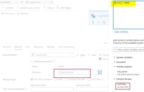 extract file names and copy from source path in azure data factory