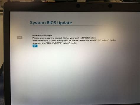 invalid bios image hp support community 7124955