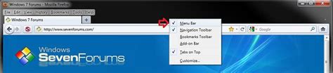 Menu Bar Turn On Or Off Windows 7 Forums