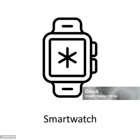스마트 시계 벡터 개요 아이콘 디자인 그림입니다 흰색 배경에 의료 기호 Eps 10 파일 개인 장식품에 대한 스톡 벡터 아트 및 기타 이미지 개인 장식품 내비게이션