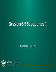S Subq Pdf Session Subqueries Kyunghee Lee PhD Subqueries And Their Uses Subquery