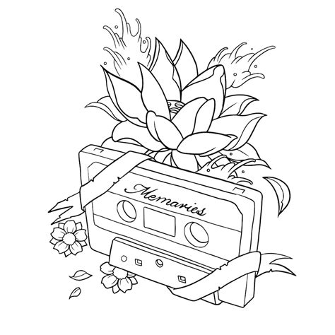 Тату мультфильм каракули каваи аниме раскраски милые иллюстрации рисунок клипарт персонаж чиби