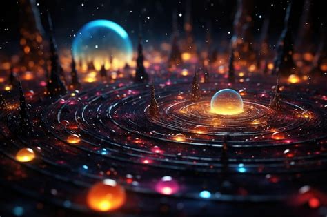 Premium Ai Image Orbit Of Universe Colourful Abstract Background Generative Ai