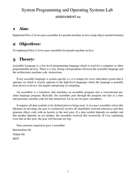 System Programming And Operating Systems Lab Assignment A2 Pdf