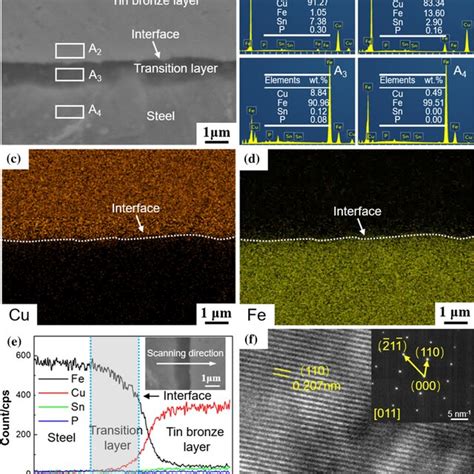 Tin Bronzesteel Interface A Morphology Of Interface B Micro Areas