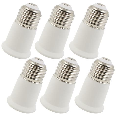 6 Pack E26 To E26 Extender Adapter E26 To E26 Edison Screw Converter Lamp Bulb Socket Lamp