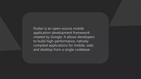 Flutter Presentationpptx Programming Languages Computing
